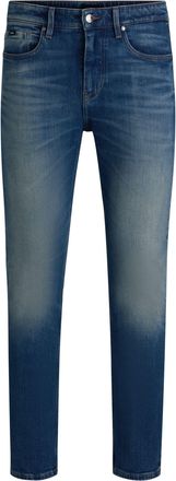 BOSS Herren C-Delaware Delaware Slim-Fit Jeans aus bequemem blauem Stretch-Denim Blau 33/32