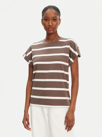 Tommy Hilfiger T-Shirt Gold Button WW0WW45628 Braun Regular Fit