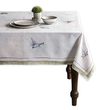 Maison d'Hermine Flying Birds Nappe 100% Coton pour la Cuisine dîner Table décoration de fête Mariage, fête mères Printemps/été (Rectangle, 160cm x 220cm)