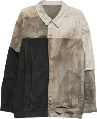 Rick Owens Homme, Vestes, Multicolore, Taille: M Veste Patchwork en Denim