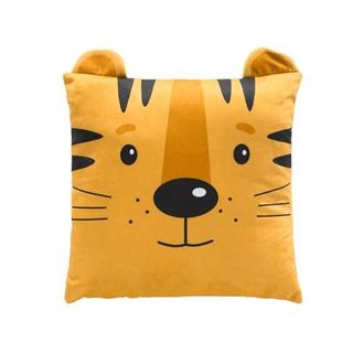 Douceur d'Int&eacute;rieur Kissen mit abnehmbarem Bezug (40 x 40 cm), Tigry, Velours, Bedruckt