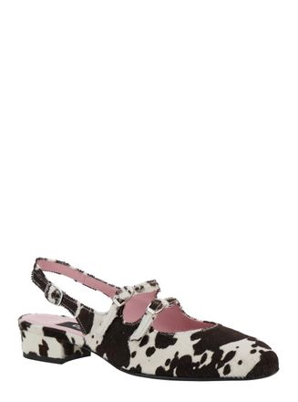 Carel Womens Multicolor Slingback Ballet Shoes With Buckle Calf Ballerina