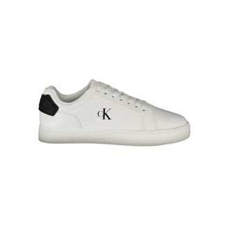 Calvin Klein Calvin Klein White Leather Herren Sneaker - - Shoes - Herren - Wei&szlig; - 44 EU