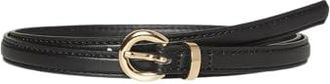 Vero Moda Vmkatja Ceinture enduite Noos synthétique, Noir/détails : doré, 85 cm Femmes
