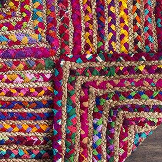 Safavieh Boho Teppich f&uuml;r Wohnzimmer, Esszimmer, Schlafzimmer - Cape Cod Collection, Kurzer Flor, Multi, 122 X 122 cm