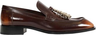 Loewe Edge Hand-brushed Leather Loafers