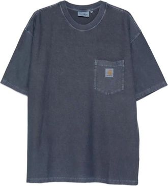 Carhartt Work in Progress Homme, Tops, Bleu, Taille: S T-Shirt Ample &agrave; Poche