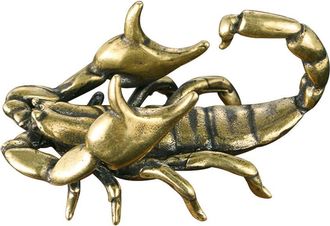 Pretyzoom Vintage Skorpionf&ouml;rmiger Stifthalter Aus Messing Handwerk Desktop Schmuck B&uuml;ro Dekoration Langlebig Langlebiges Messingmaterial