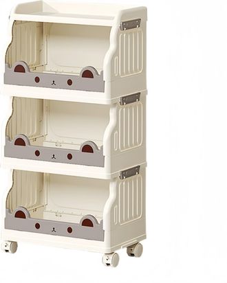 Generic Küche Trolley Schlafzimmer Multifunktionaler Nischenregal for Geeignet for Wohnzimmer Büro Waschküchen Bad Faltbarer Aufbewahrungswagen Platzsparend(W
