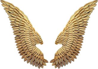 Generic Wandkunst Aus Metall Mit Goldenen Engelsfl&uuml;geln - Einzigartige H&auml;ngende Fl&uuml;gel, Wanddekoration F&uuml;r Zuhause, Atemberaubende Goldene Fl&uuml;gel-Wandskulptur