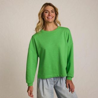 Lands End Leichtes Sweatshirt, Damen, Größe:48-50 regular, Grün, by Lands End