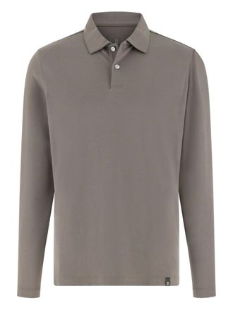 Boggi Milano appliqu&eacute;d piqu&eacute; polo shirt - Grau