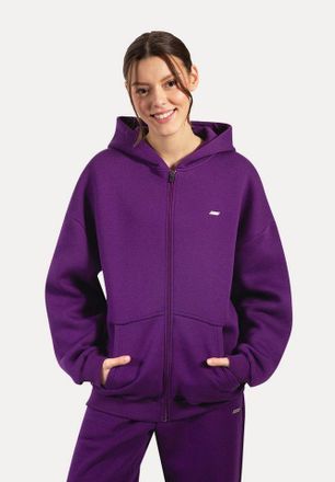 Smilodox Hoodie Lyanna, Oversize Zip Kapuzenpullover mit Rei&szlig;verschluss, Flauschig Sweatshirt K&auml;ngurutasche Pulli Sweater warm bequem Streetstyle Alltag