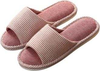 Yarnow Pantoufles Maison Coton Antid&eacute;rapantes pour Femme L&eacute;g&egrave;res et Confortables Souliers Int&eacute;rieur Respirants pour Chambre et Usage Quotidien