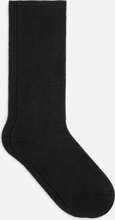 Arket Gerippte Socken Aus Wollmischung -Schwarz
