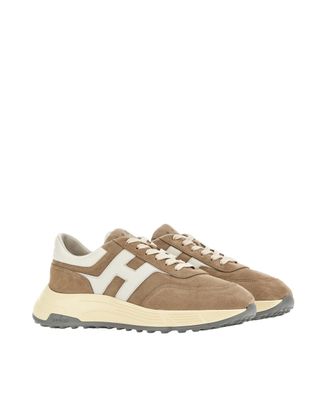 Hogan Mens Sneakers Hyperlight Brown Upper: Calfskin Trainers