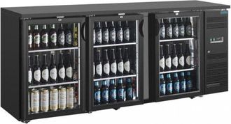Polar Arri&egrave;re-bar 3 portes battantes vitr&eacute;es 499 Litres, 350 W, 220V - MONO
