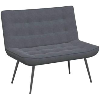vidaXL Vidaxl - Sitzbank Dunkelgrau 110x74x84 cm Samt