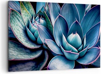 Arttor Wandbilder Dekoration Wohnzimmer Blumen Botanik Sukkulenten Bilder auf Leinwand 120x80cm Leinwandbild Schlafzimmer Küche Deko Wand Kunstdruck Art Groß