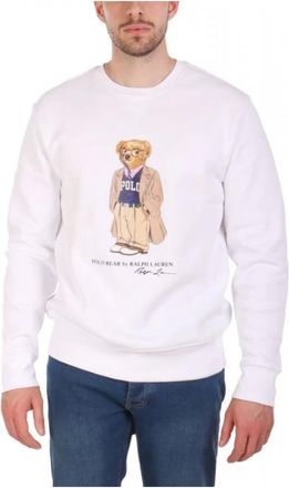 Ralph Lauren Homme, Sweatshirts et sweats &agrave; capuche, Blanc, Taille: M Bear SweaT-shirt