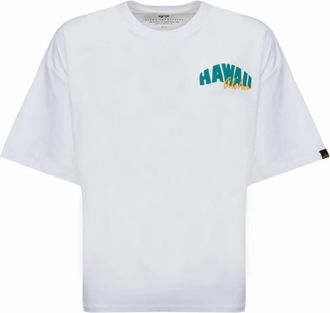 Alpha Industries Homme, Tops, Blanc, Taille: XL T-shirt Over Hawaii