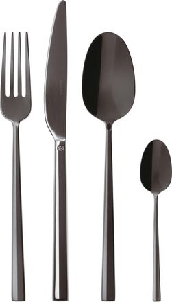 Sambonet Rock Cutlery, 24 St&uuml;ck, schwarze Marke. Sambonet