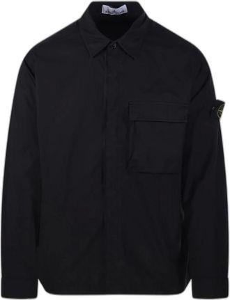 Stone Island Surchemise Tela Paracadute - Homme - Vestes - Noir - Taille: S