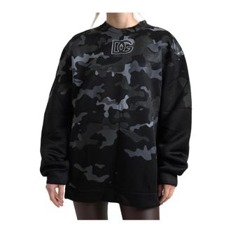 Dolce & Gabbana Wundersch&ouml;ner Camouflage Pullover - - Sweatshirts & Hoodies - Damen - Schwarzk - S