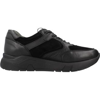 Stonefly Casual Sneakers aus Leder und Velours - - Shoes - Herren - Schwarzk - 44 EU