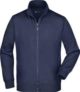 James & Nicholson Sweatjacke - Klassische Sweatjacke mit Stehkragen f&uuml;r Damen und Herren | Farbe: navy | Gr&ouml;sse: 3XL