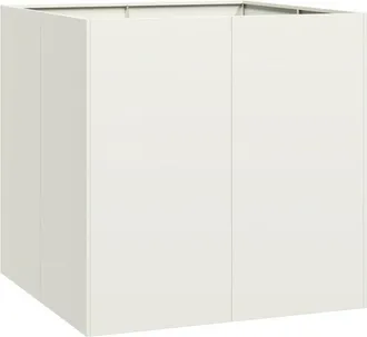 vidaXL Jardini&egrave;re blanc 80x80x80 cm acier Vidaxl