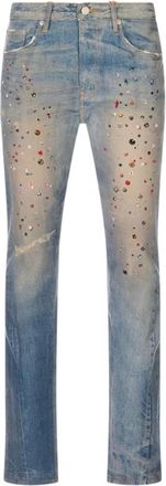 Purple Homme, Jeans, Bleu, Taille: W33 Skinny Jewel Print