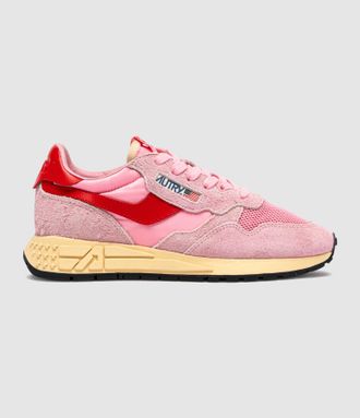 Autry Baskets Reelwind Low Suede Net Pink Cher Flame