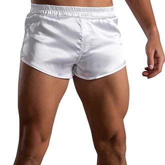 Generic Shorts pour hommes - Boxers en satin pour hommes, sous-v&ecirc;tements en soie, Boxers sexy, sous-v&ecirc;tements en soie, s&eacute;chage rapide, Boxers pour hommes, sou