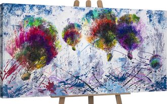 Yohji Yamamoto Art Abstrakt Acryl Gemälde auf Leinwand handgemalt Freiflug Wandbilder Wohnzimmer Moderne Bunte Heißluftballon Wohndekor Bilder echte Kunst 160x80 cm