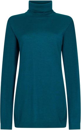 Malo Femme, Pulls, Bleu, Taille: 44 FR Pull &agrave; col roul&eacute;