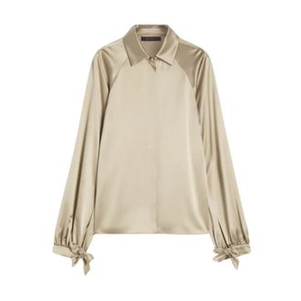 Max Mara Damen, Blusen & Hemden, Beige, LGr&ouml;&szlig;e