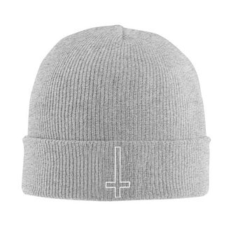 Generic Coupe-Vent Bonnet dhiver Tricot&eacute;, Croix invers&eacute;e d&eacute;moniaque, Unisexe Chapeau Tricot&eacute;, Bonnet Chapeau Tricot pour Femme, Cyclisme, Adultes