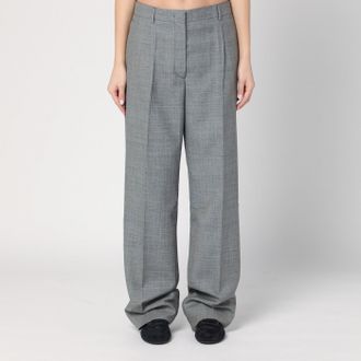Prada Weite graue Hose aus Wolle