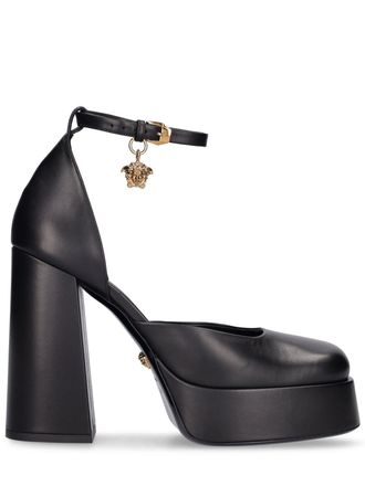 Versace 120mm Hohe Plateaupumps Aus Leder