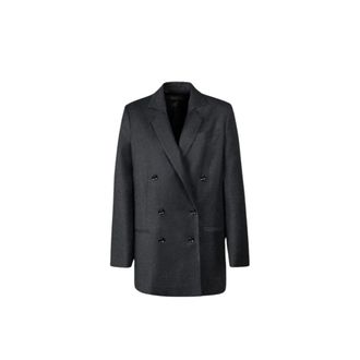 Moorer Femme, Vestes, Noir, Taille: 36 FR Saphira-Lxw Double-Breasted Blazer