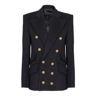 Balmain Homme, Manteaux, Bleu, Taille: XS Manteau court style militaire