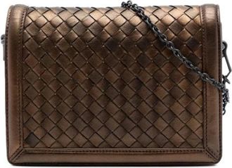 Bottega Veneta Pre-owned Woven Crossbody - Femme - Pre-owned - Brun - Taille: ONE Size