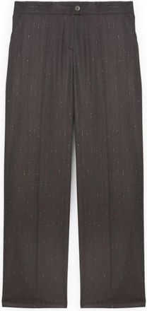 Fiorella Rubino Femme, Pantalons, Brun, Taille: 48 FR Pantalon Large &agrave; Motifs