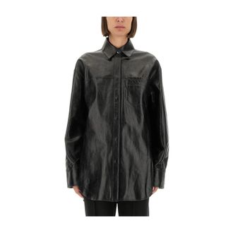 Sportmax Femme, Vestes, Noir, Taille: 36 FR Veste en cuir Borel