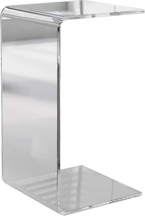 Generic Acryl-beistelltisch Nordisch Klarer C-förmiger Endtisch Licht Luxus Minimalistische Rechteck-Ecke Snacktisch Für Wohnzimmer Kleine Räume(Size:30 * 30 