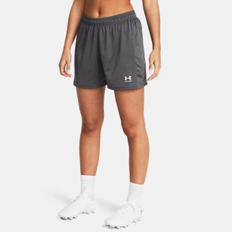 Under Armour Challenger Strickshorts für Damen (11 cm) Castlerock / Weiß XL