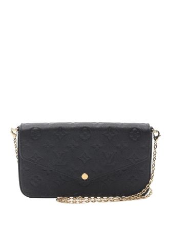 Louis Vuitton 2021-2025 Monogram Empreinte Pochette Felicie Umhängetasche - Schwarz