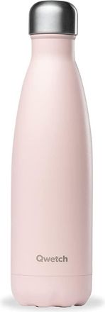 Qwetch Qwetch - Trinkflasche Originals Edelstahl Isolierflasche 500ml Pastell Rosa - Thermosflasche 24h Kalt & 12h Heiß - Auslaufsicher, BPA-frei, Wiederverw