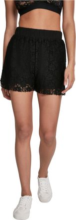 Urban Classics Damen Ladies Laces Shorts Shorts, per Pack Schwarz (Black 00007), W(Herstellergröße: XS)